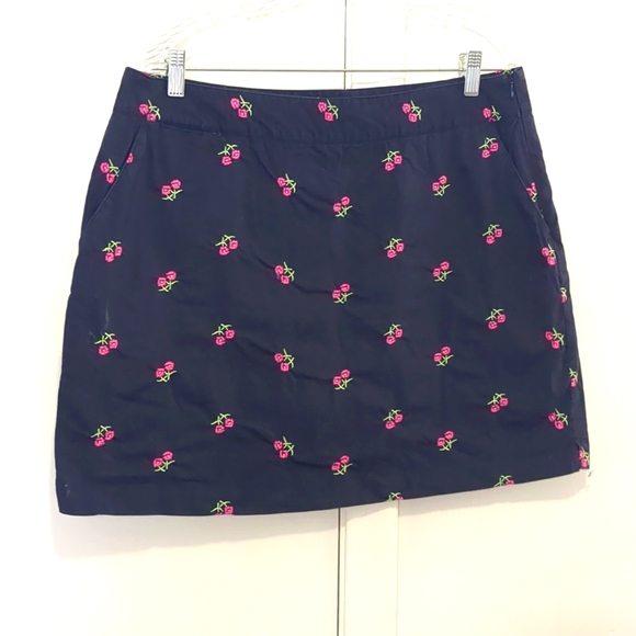 Izod | Shorts | Izod Xfg Navy Skort Pink Embroidered Flower Sz 4 Skirt ...